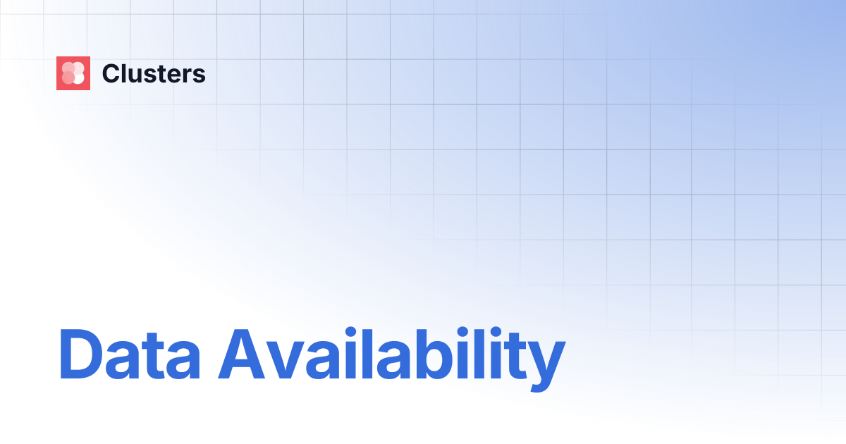 Data Availability Clusters 9728